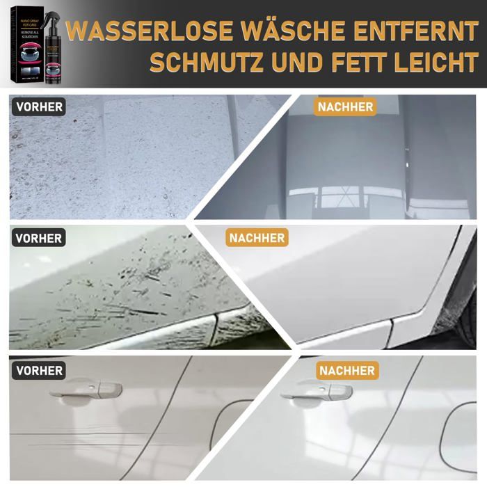 Nurafix Nano Spray de Réparation de Rayures de Peinture de Voiture, 2 ...