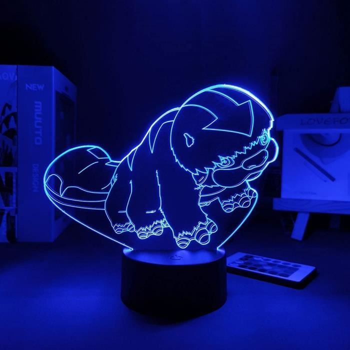 3D Night Light Anime Avatar La dernière lampe à LED Airbender Appa pour ...