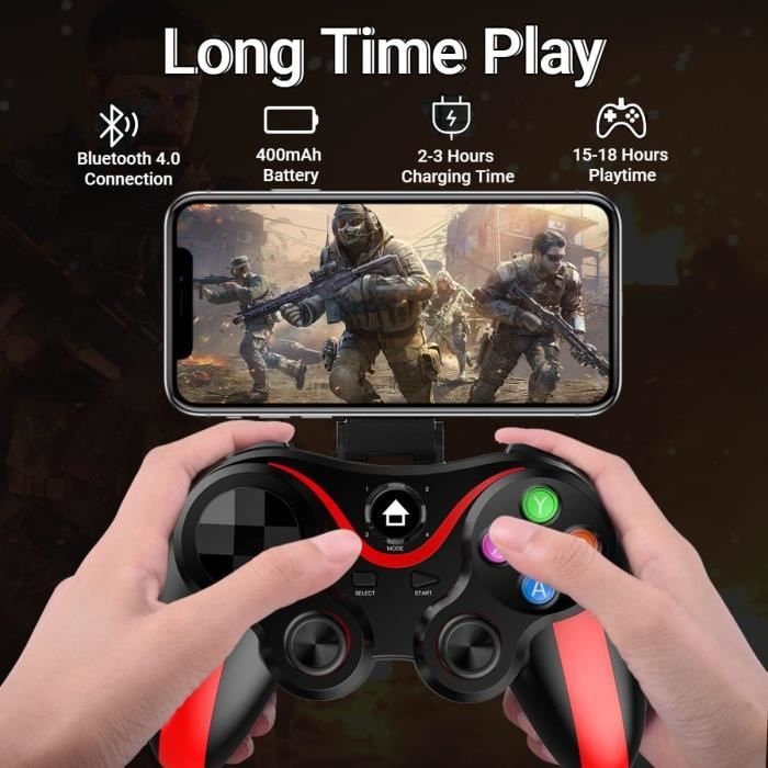 Manette De Jeu Bluetooth Avec Support Pour Iphone 14-13-12-11, Samsung ...