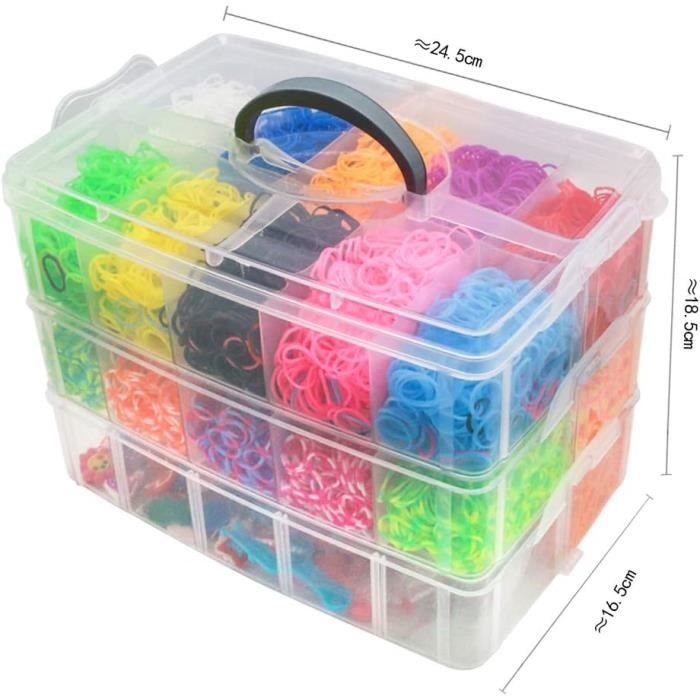 ONECK 15000 Elastique Bracelet Kit, Élastique Loom Bands Boite pour ...