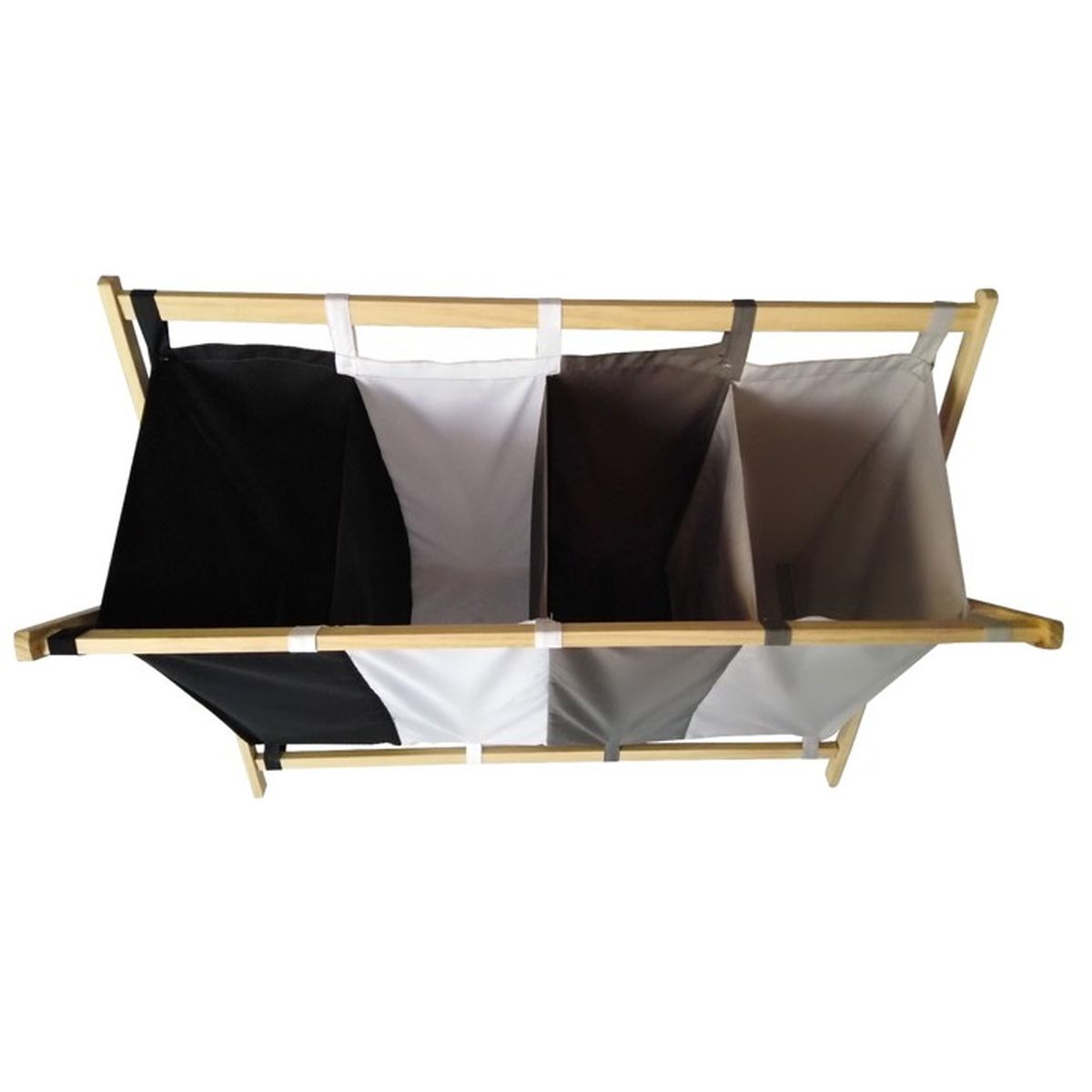 Panier à Linge - Pliable, 4 Compartiments Lavables et Amovibles ...