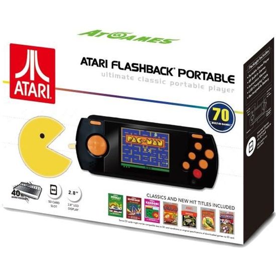 Console Portable - ATARI - Flashback Pac Man Edition - Noir - Multi ...