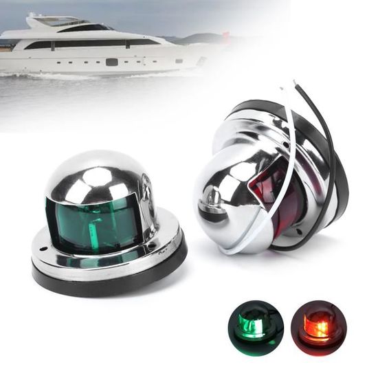 Feux de navigation LED pour bateau ASHATA - Blanc - Super lumineux et ...