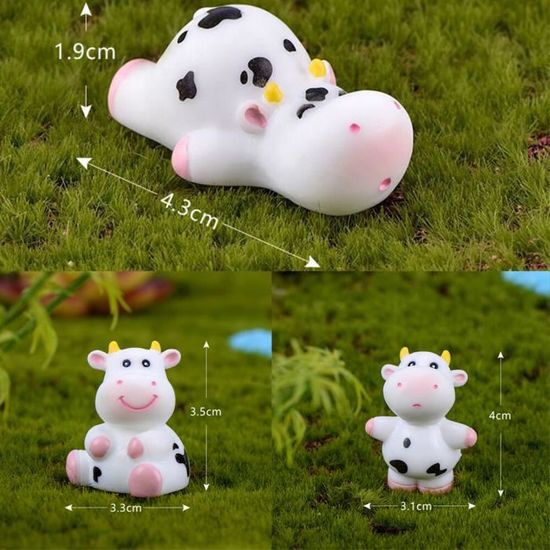 Objets décoratifs,Figurine de vache pour décoration de jardin,modèle Miniature artisanal ...