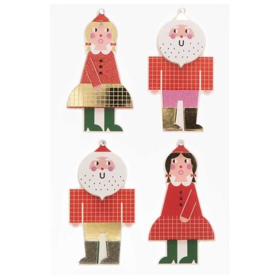 Stickers 3D - RICO DESIGN - Père et Mère Noël - 4 pcs - Multicolore ...