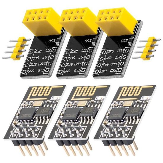 3 X Esp8266 Esp-01S Module Émetteur-Récepteur Série Sans Fil Wlan Wifi ...