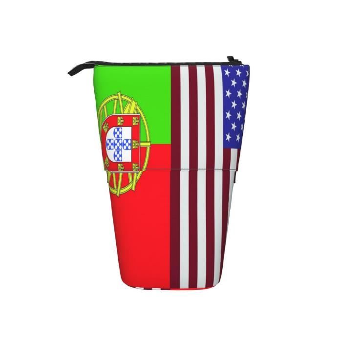 TROUSSE À STYLO Taille 18x 7x 15cm,Drapeau du Portugal et des États ...