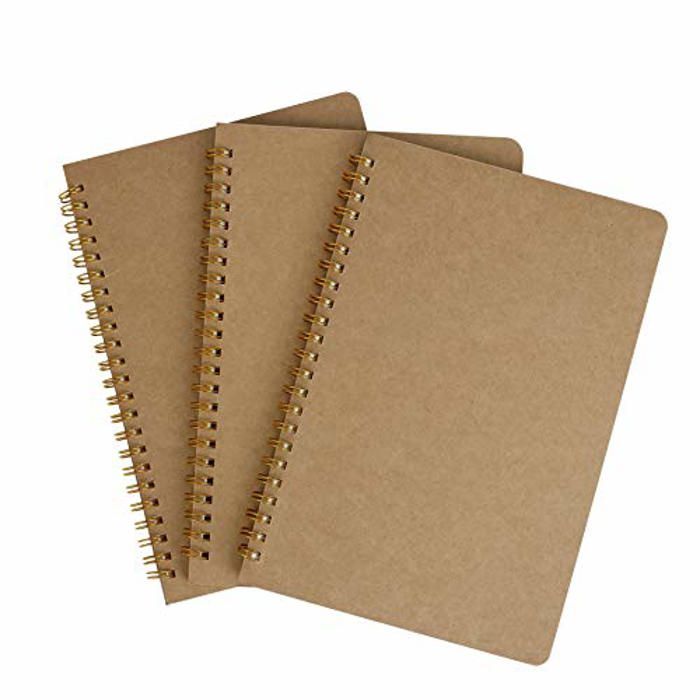 A5 Cahier à Spirale, Blocs Notes Spirales en Couverture Kraft Doté ...