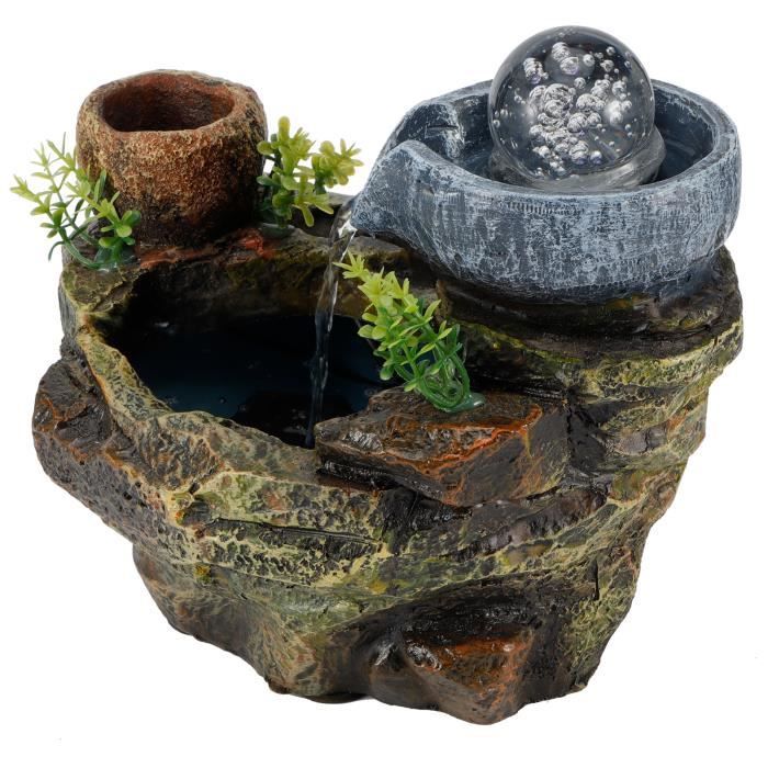 Fontaine de table LED - ATYHAO - Électrique - Résine - Intérieur - 21,5 x 15,5 cm - Cdiscount Maison