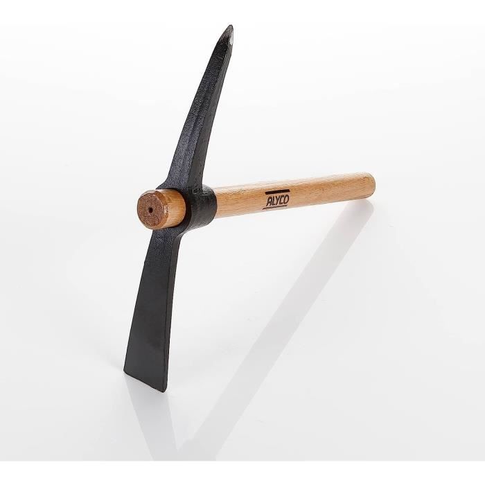 Pioche de jardinage Alyco 198660 avec manche en bois de 650 g ...