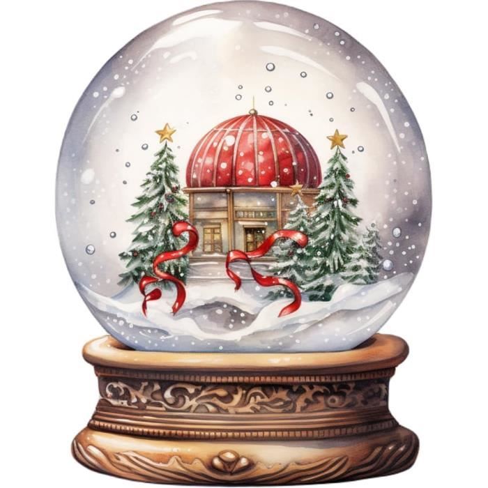 Broderie Diamant Kit Complet Boule De Cristal De Noël Bricolage Diamond ...