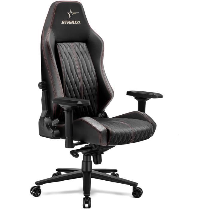 Cha Gaming Fauteuil Gamer Ergonomique Cha Gamer avec accoudoirs 4D réglables - Cuir PU Cha De ...