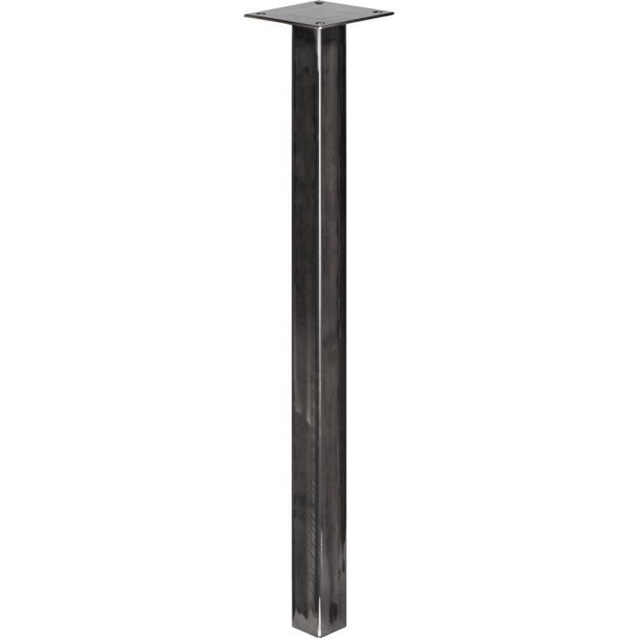 Pied de Table Carré en Acier HOLZBRINK - HLT-14A-F-72-0000 - 40x40mm ...