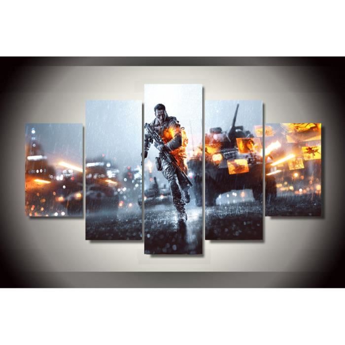 5 Panneau Modulaire Picture Game Battlefield Canvas Painting Sur Le Mur ...