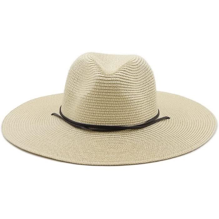 Chapeau De Paille Bord Grand Chapeau De Paille Pour Femmes Hommes Jazz ...