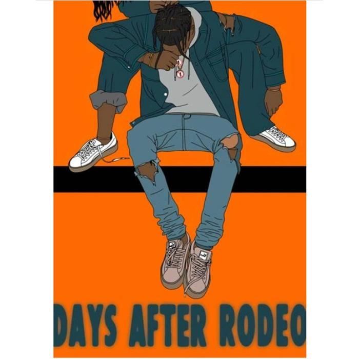 JIUBING Canvas Poster Rapper Travis Scott Poster Alternative Abstract ...