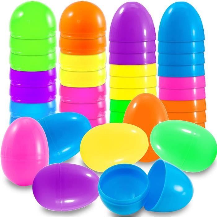 50Pcs Oeuf De Pâques, Oeuf Plastique A Remplir, Oeufs De Pâques Colorés ...