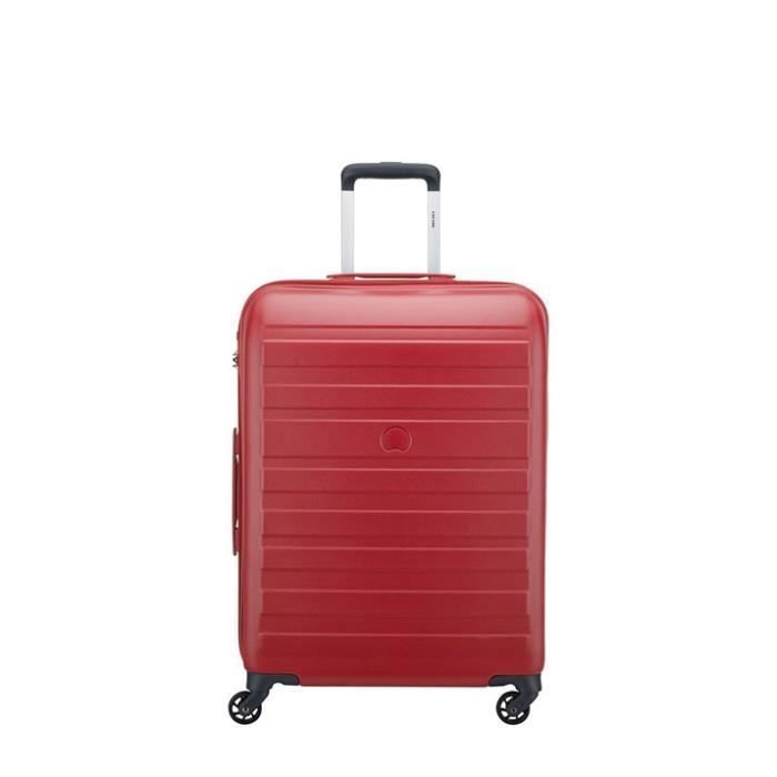 DELSEY - Valise trolley rigide - Rouge - taille M - V : 64.08 L - 66 x ...