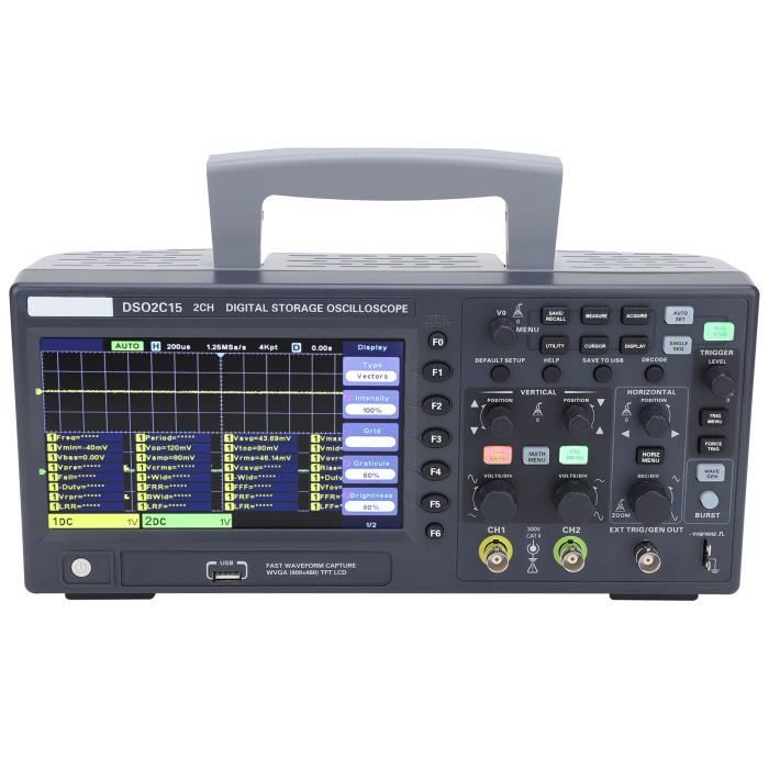 Oscilloscope numérique HURRISE DSO2C15 - 150MHZ 2CH - Voltmètre et ...