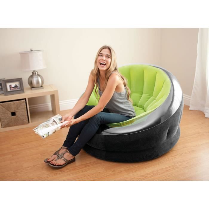 Fauteuil gonflable - INTEX - ONYX - Vert / Noir - Design tendance - 1 ...