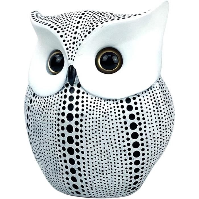 ODIWEN Décoration de Hibou, Hiboux en résine, Hibou Figurine Statue ...