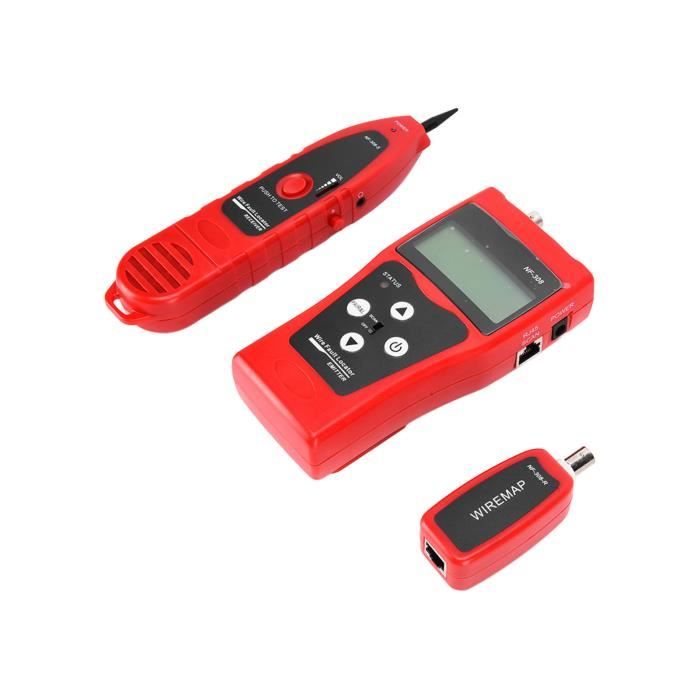 Tbest Détecteur de câble NF‑308 Testeur de câble réseau avec écran LCD ...