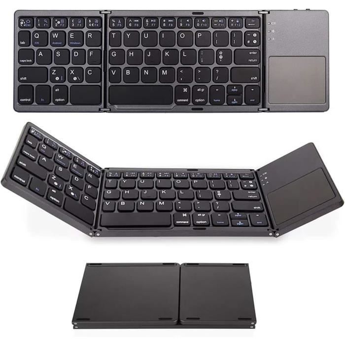 Clavier Bt Sans Fil Mini Clavier Pliant Clavier Bt Portable Ultra Mince ...
