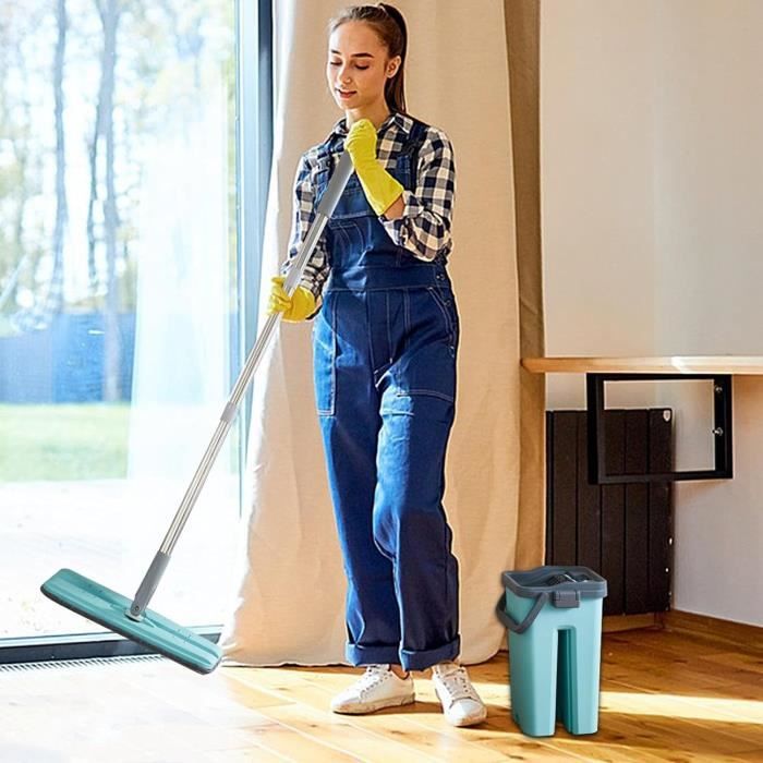Balai Plat – Balai Plat De Nettoyage | Balai À Long Manche Et Seau Pour ...