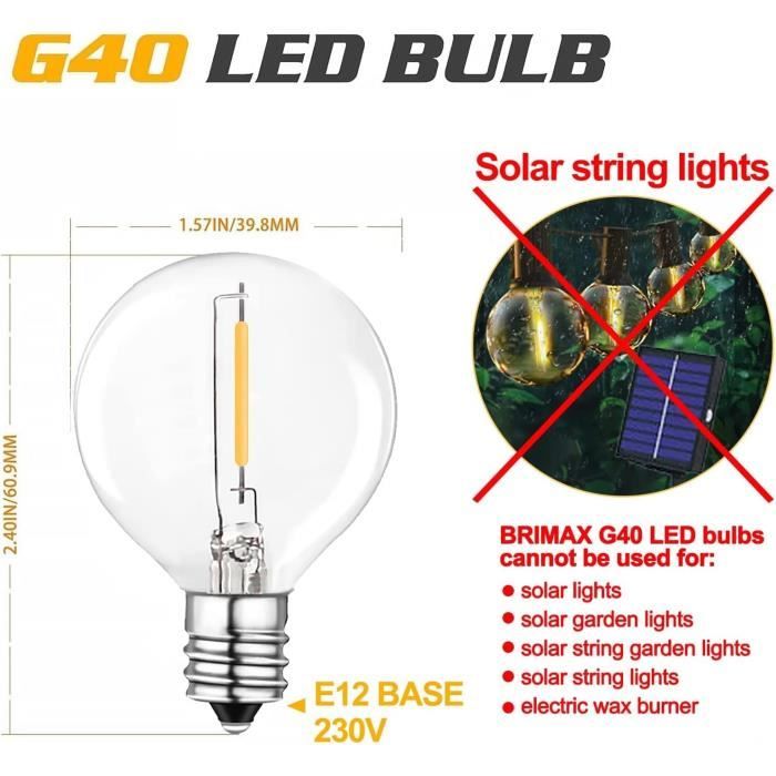 Ampoule Led E12 1W, Petit Led Ampoule 1W=10W Incandescence, Verre ...