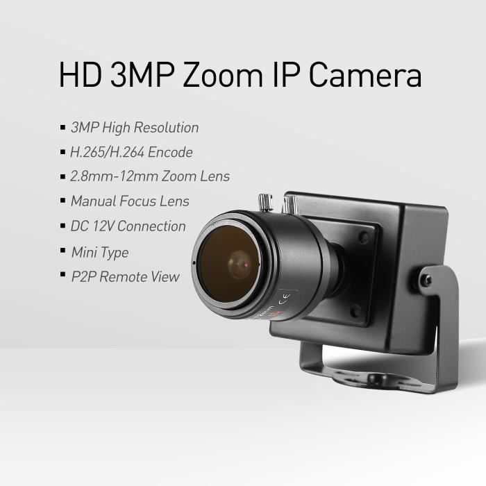 Hd 3Mp Zoom Mini Caméra Ip, Petite Caméra De Sécurité Intérieure ...