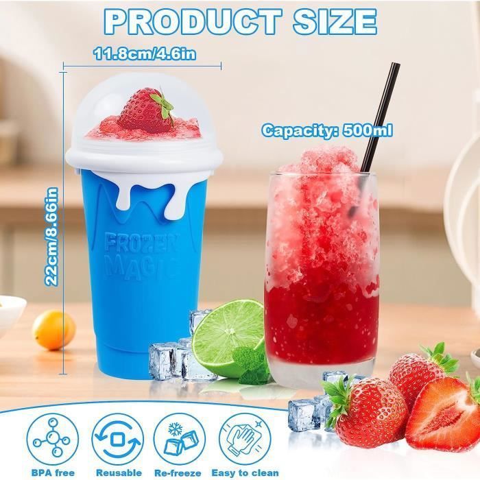 Slushy Cup, Slushie Maker Cup Gobelet Granita Frozen Magic Smoothie ...