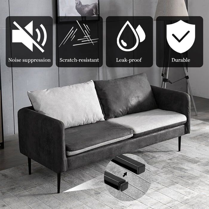 30 Pieces Square Pipe Covers,20 x 20 mm Chair Foot Square Tube,Black ...