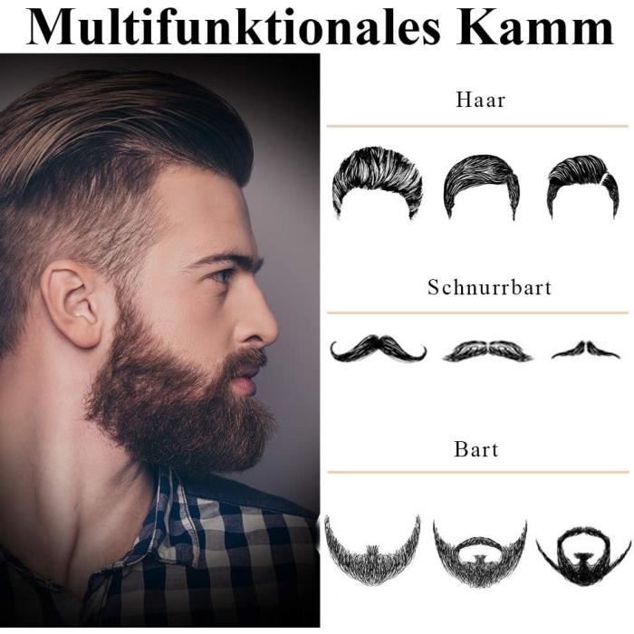 Peigne En Métal Pliable, Peigne Moustache De Poche Edc, Avec ...