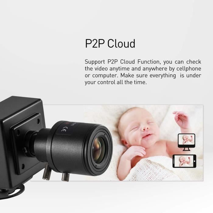 Hd 3Mp Zoom Mini Caméra Ip, Petite Caméra De Sécurité Intérieure, Objectif 6-22 Mm Zoom Manuel ...