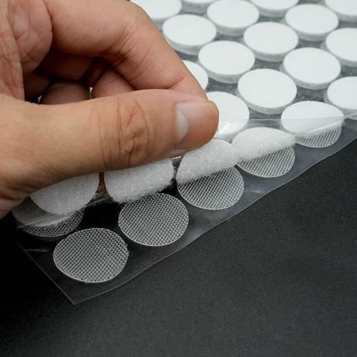 1296 Pcs Scratch Autocollant Double Face Rond, 648 Paires 10Mm Scratch ...