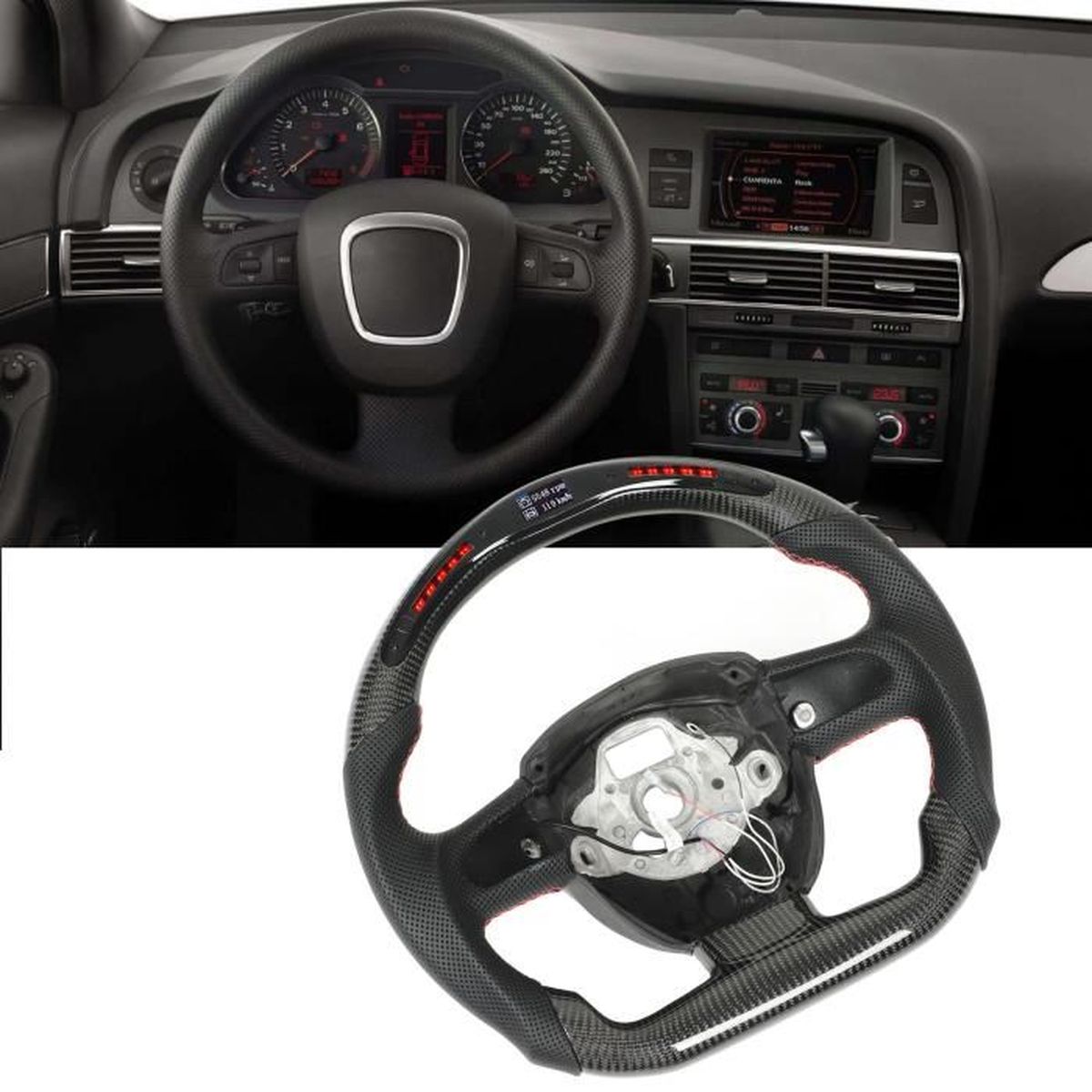 Volant en fibre de carbone LED Shift Lights Volant En Fiber De Carbone ...