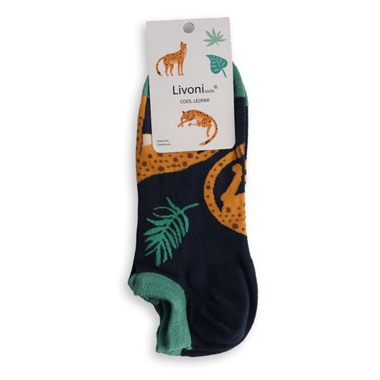 Couvre-pied Livoni - LVL-006-L - Cool Leopard Low Socks - Cdiscount