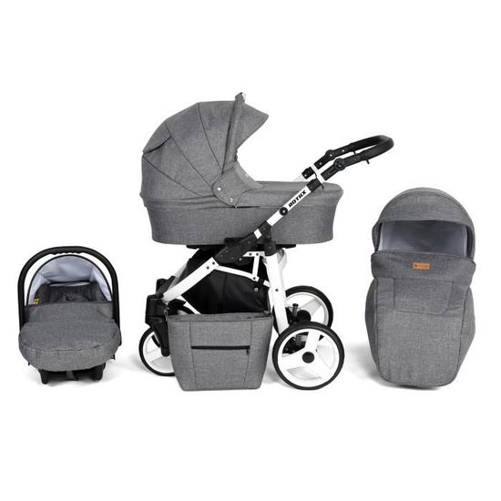Poussette combiné 3en1 multifonctions bébé enfant 0-36m avec grand sac ...