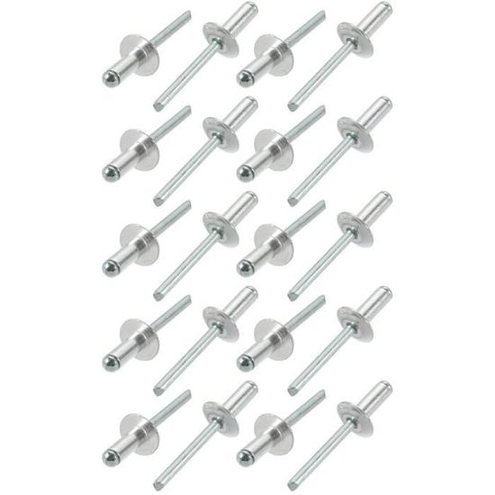 Rivet - Map 20Pcs 6.4Mmx16Mmx16Mm Aluminium Extrémité Ouverte Grande ...