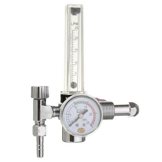 Universel Chrome Argon CO2 Régulateur Débitmètre Gaz Jauge De Pression ...