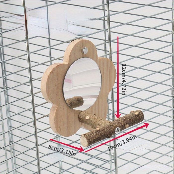 Perchoir pour perroquets avec miroir – Support de cage à oiseaux en ...