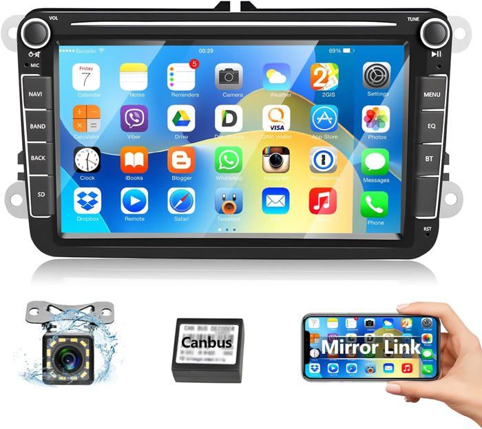 Android Autoradio pour Golf 5 6 VW Passat Polo Seat Skoda,Radio 8 ...