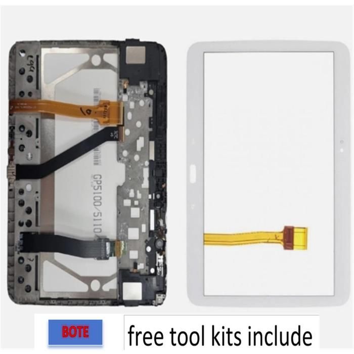 Couleur BLANC Avec Chassis Écran LCD pour samsung Galaxy Tab 3 10.1 GT ...