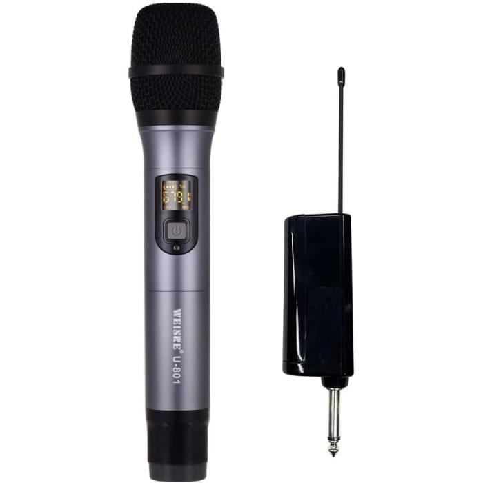 Microphone, Microphone Micro Sans Fil De Poche Uhf Avec Mini Récepteur ...