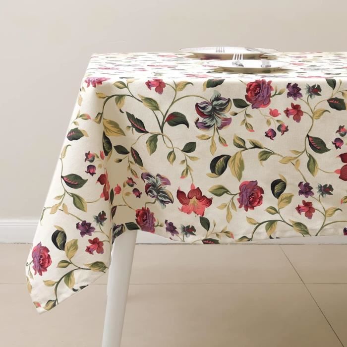 Nappe De Table Rectangulaire À Fleurs, Nappes Roses Abstraites Colorées ...