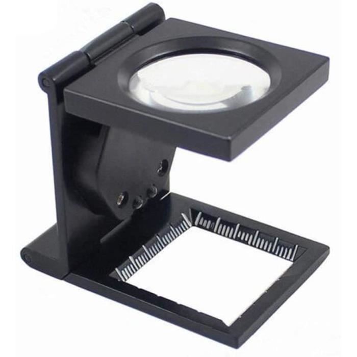Loupe de loupe Pliante Mini Microscope 10x 28mm avec échelle - Loupe de ...