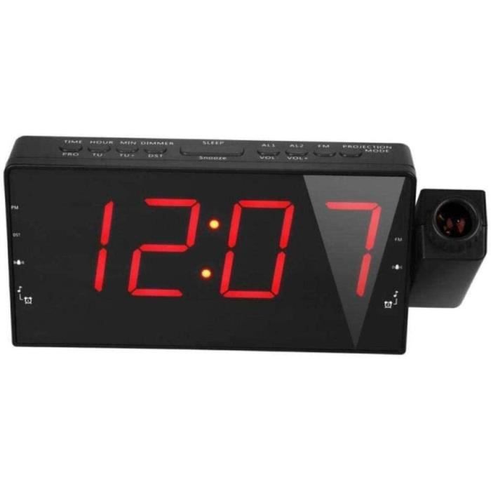Réveil Réveil Radio numérique Radio-réveil Projection Snooze Timer ...