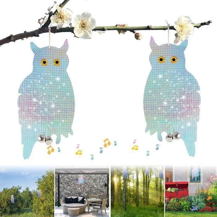 Réfléchissants,2 Pièces Oiseaux Réfléchissant,Hibou Répulsif,Répulsif ...