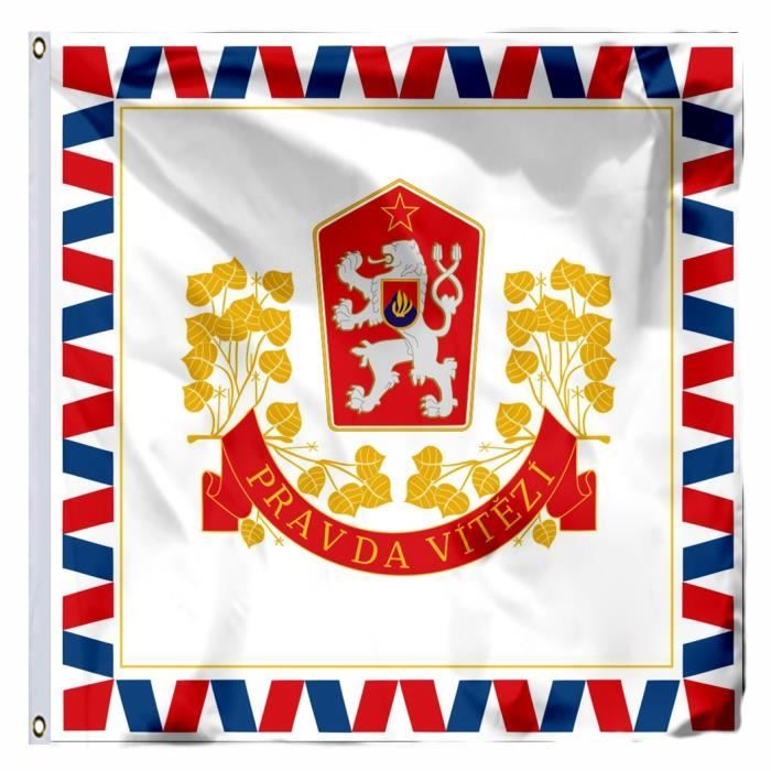 CRAZE République tchèque tchécoslovaquie président (1960-1990) drapeau 120X120cm 4x5FT 120g 100D ...