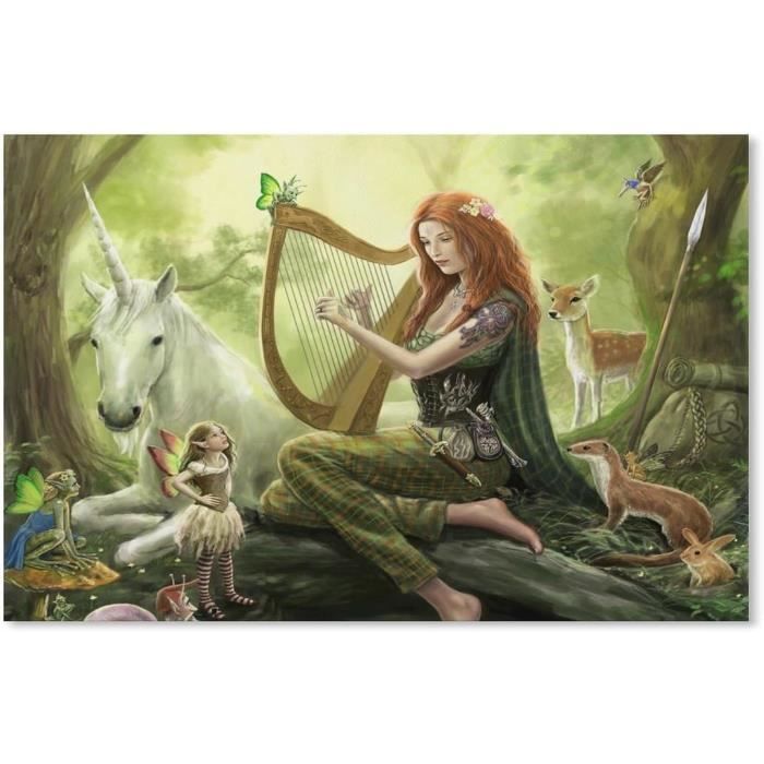 Jigsaw Puzzle 1000 Pièces,Fées, Elfes Et Licornes,Jeu Décontracté ...